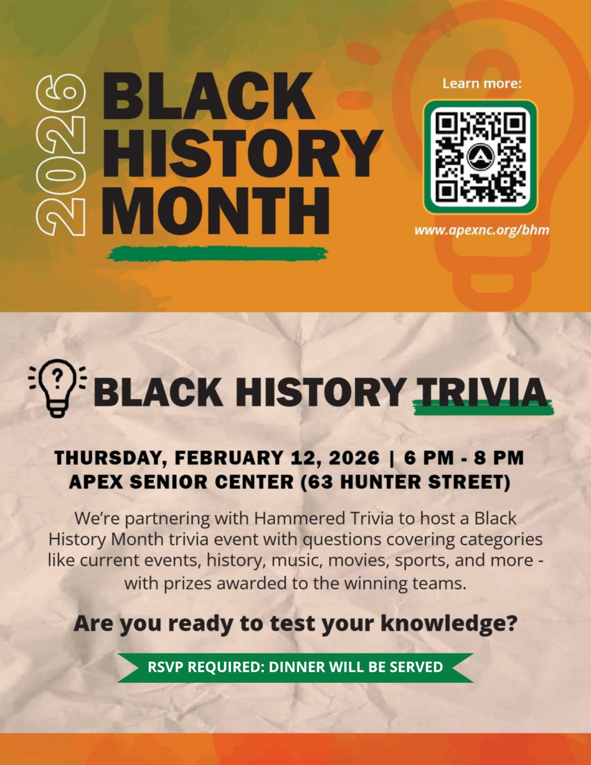 Black History Month Trivia - Explore Apex